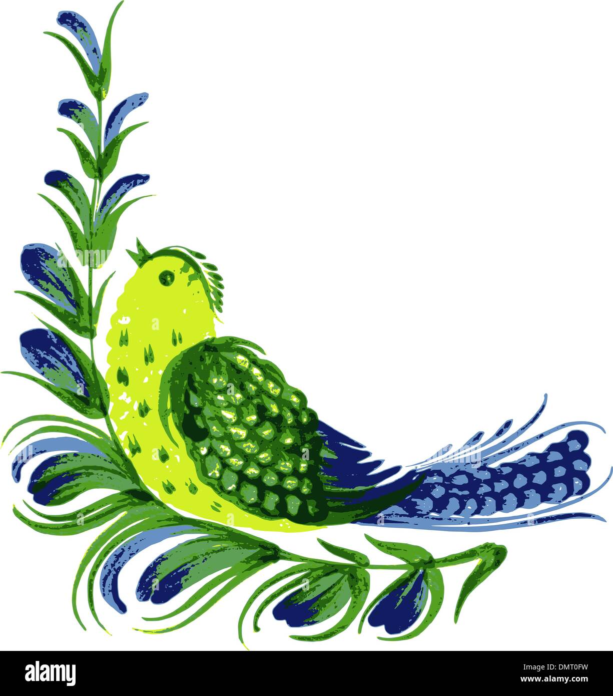 decorative floral corner bird Stock Vector Image & Art - Alamy