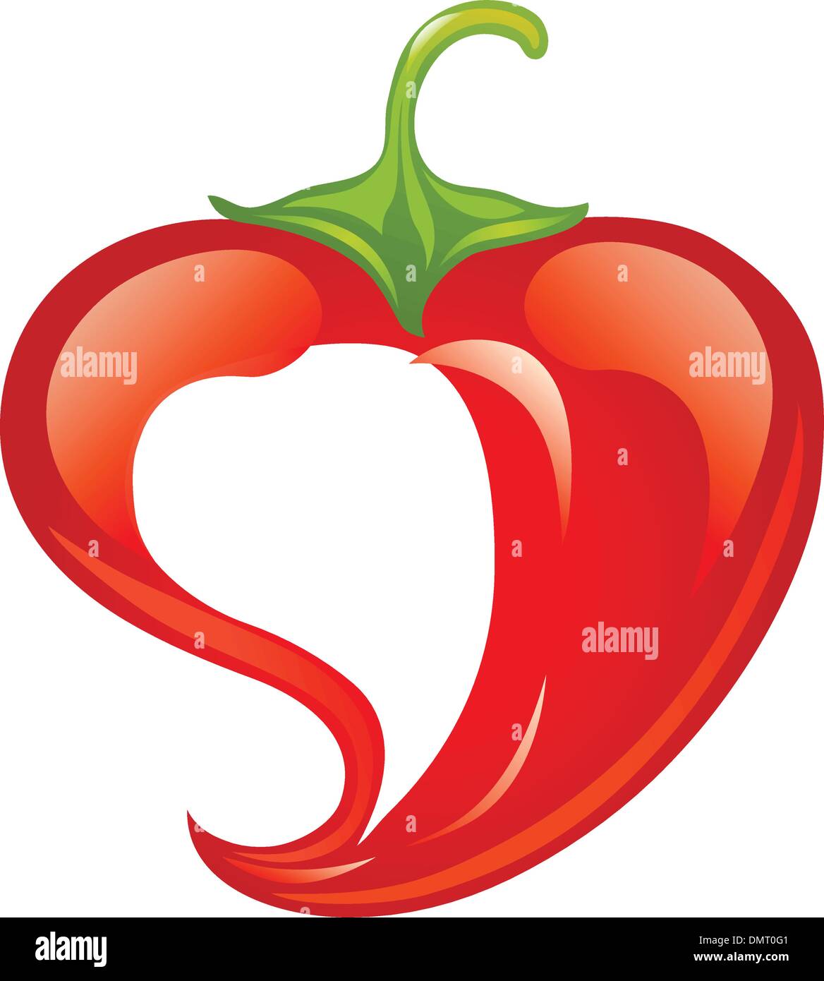 Pepper red chili pod Stock Vector Images - Alamy