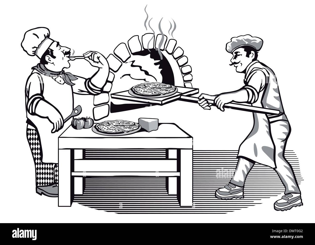 Pizza baker oven Stock Vector Images - Alamy