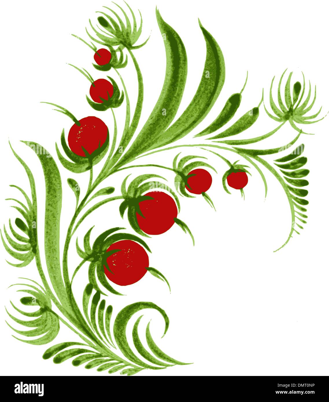 Flower and twig Stock Vector Images - Alamy