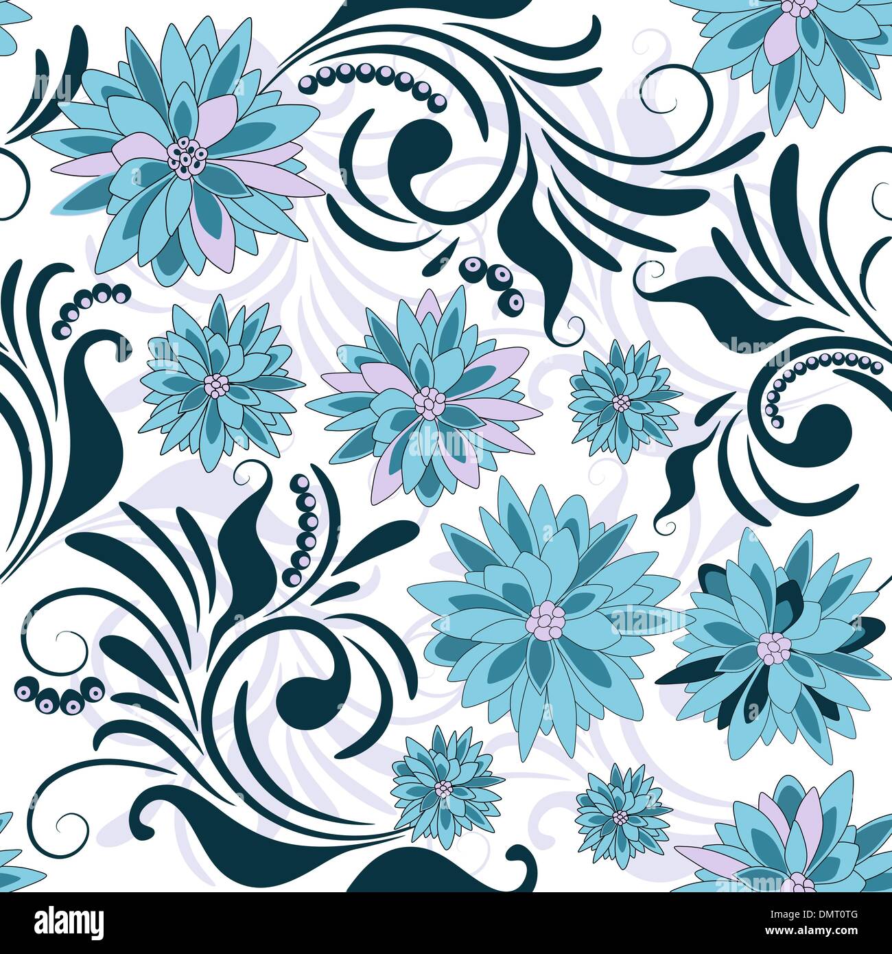 Repeating flower branch Stock Vector Images - Alamy
