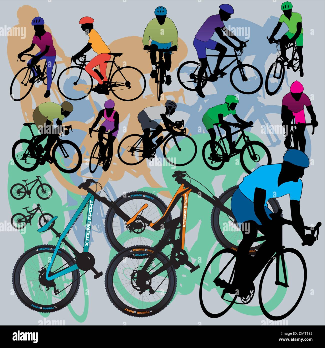 Mountain bikes in bike Stock Vector Images - Alamy