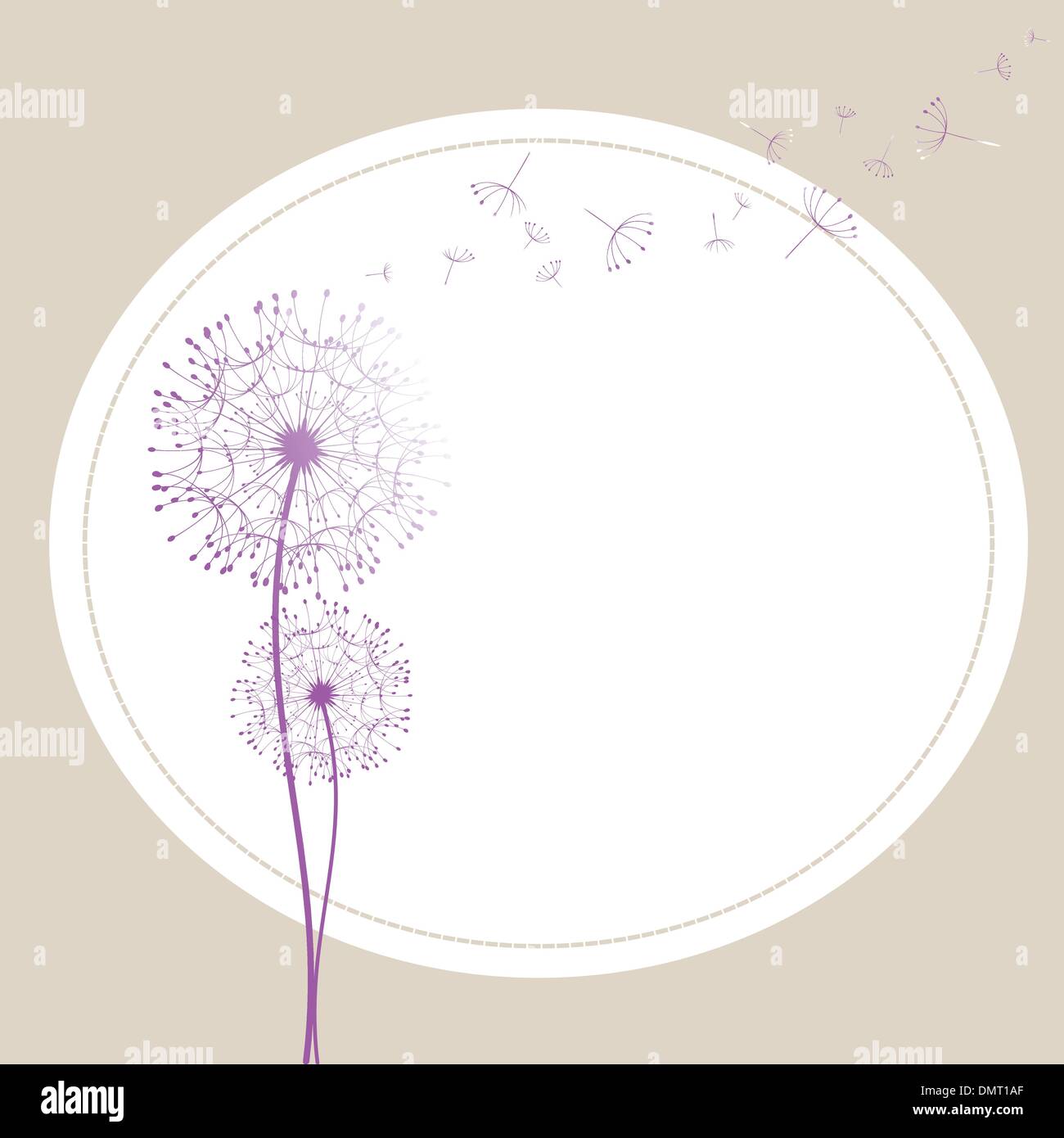 Dandelion purple background Stock Vector Images - Alamy