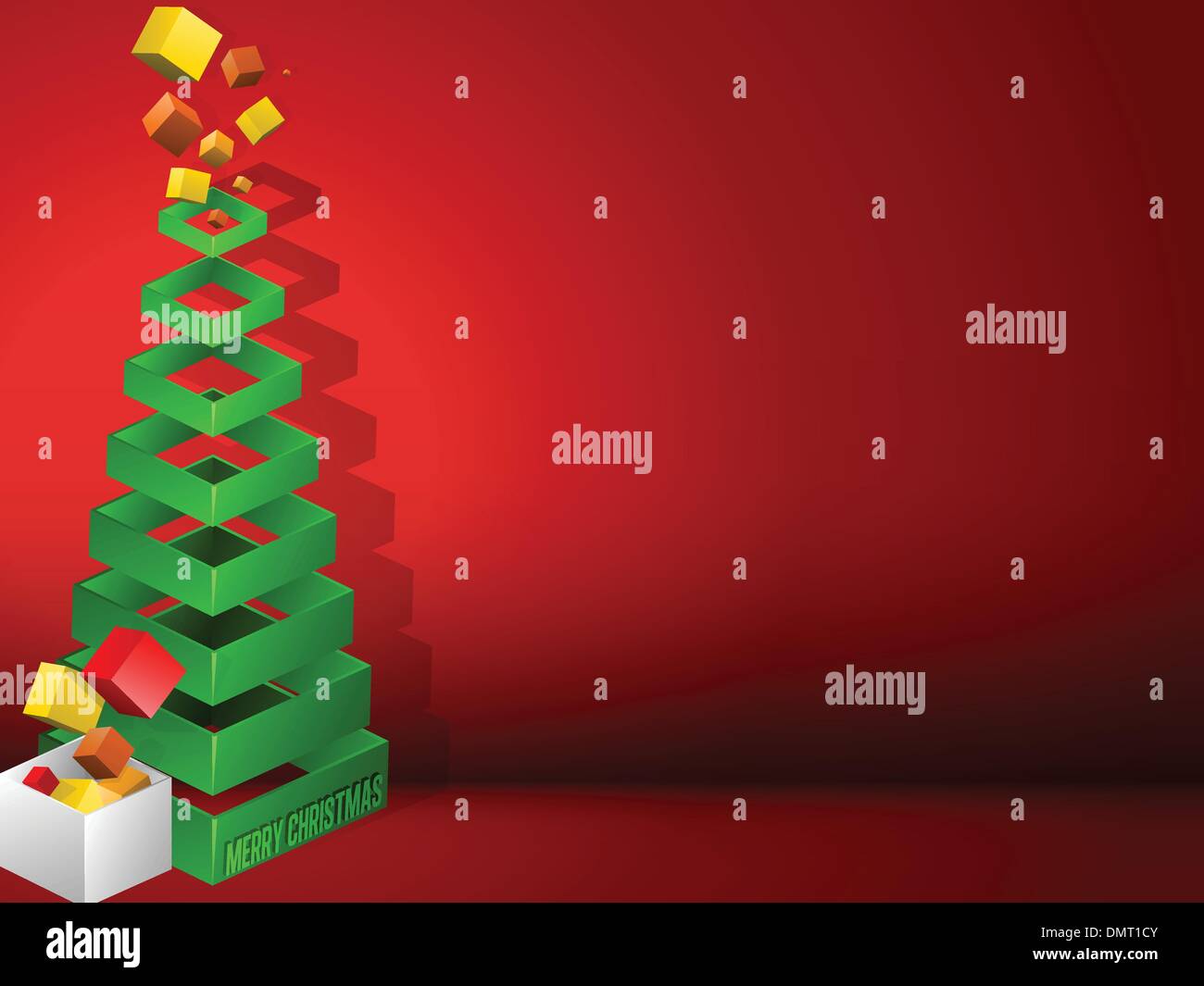 Christmas Tree Geometric Pyramid with Gifts Stock Vector Image & Art ...