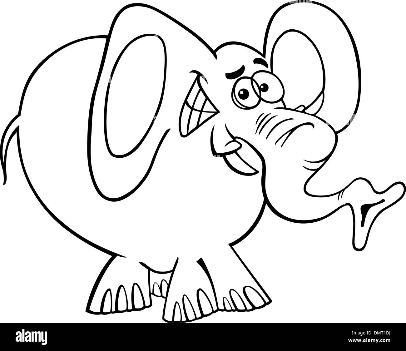 cartoon elephant for coloring book Stock Vector Image & Art - Alamy