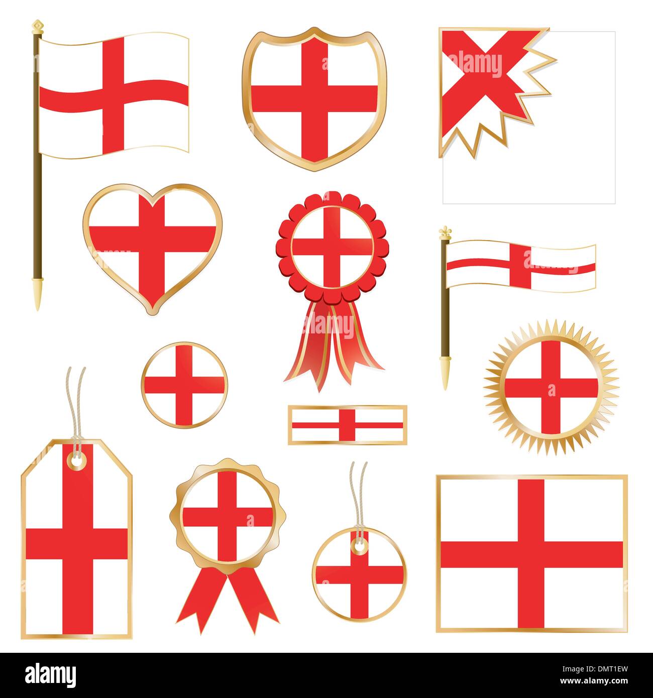 Cross of st george flags Stock Vector Images - Alamy