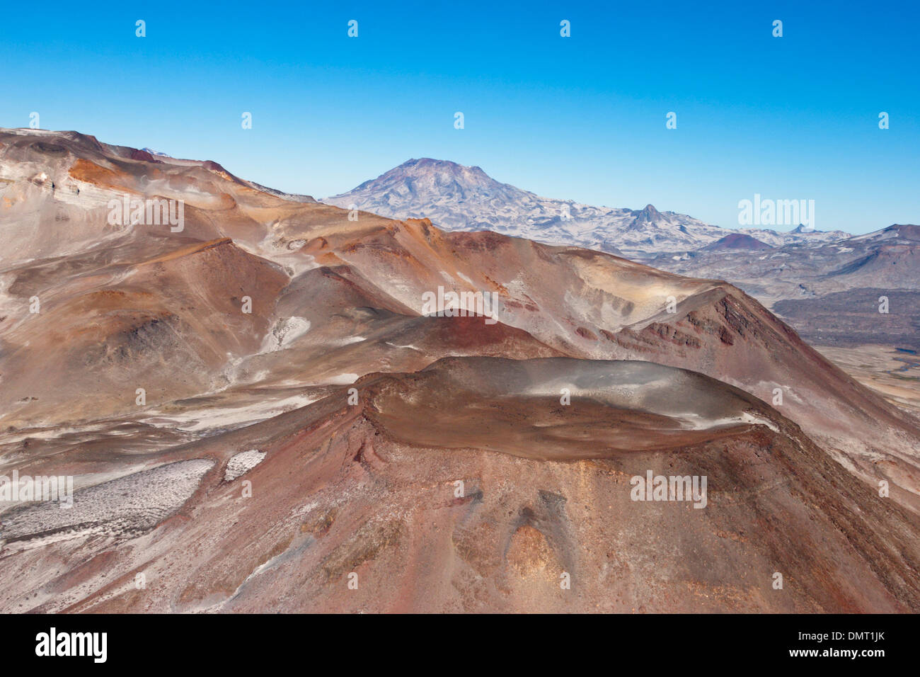 volcano Andes mountains Chile desolate colorful barren vents lava flow ...
