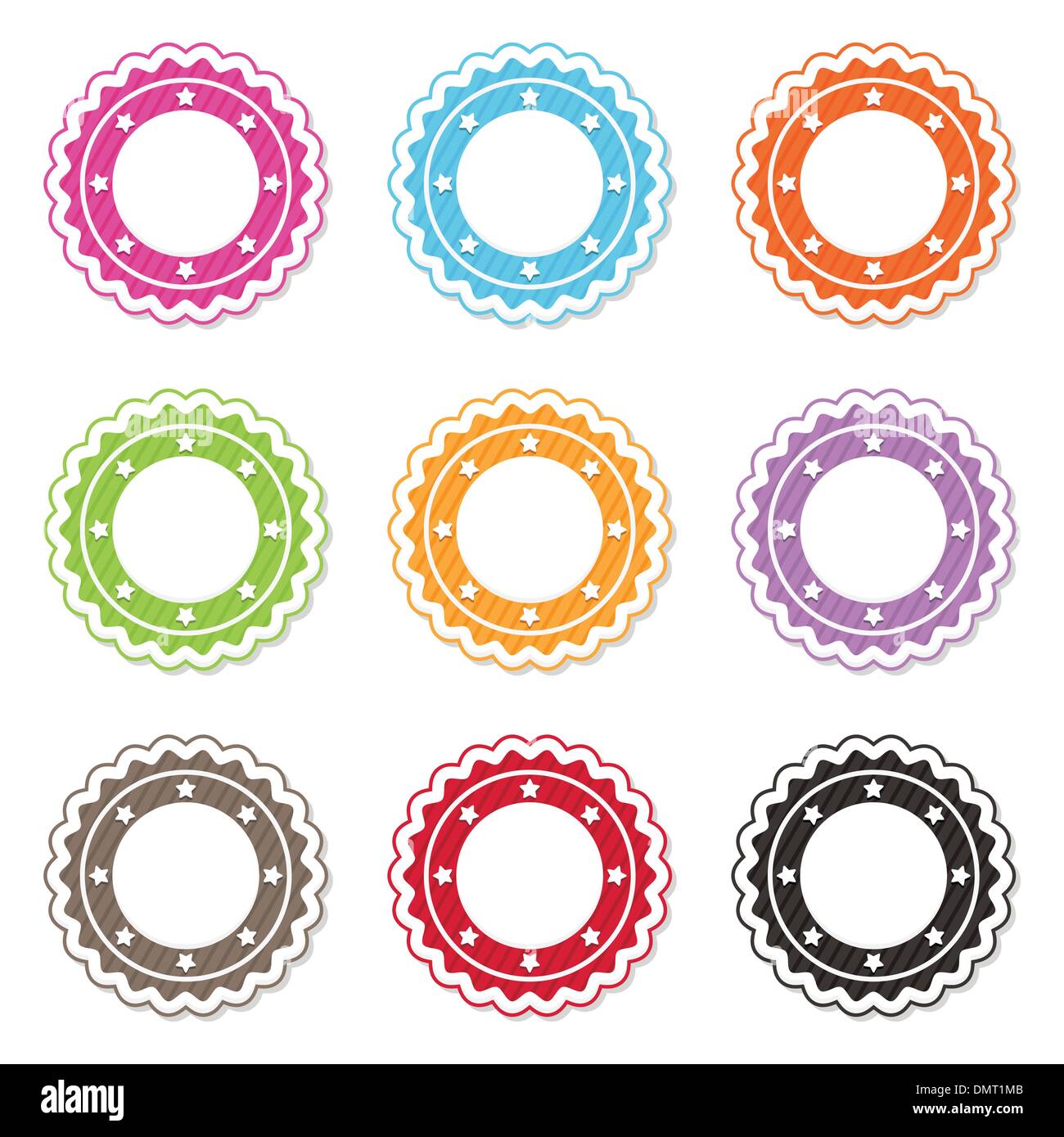 Yellow star badges Stock Vector Images - Alamy