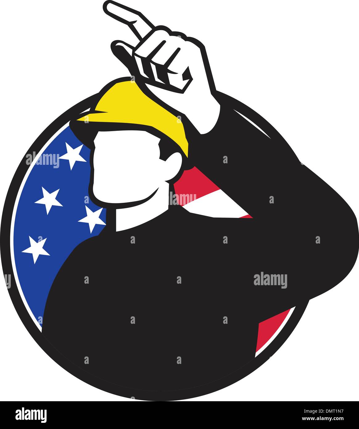 Builder Construction Worker Engineer Pointing Stock Vector Image & Art ...