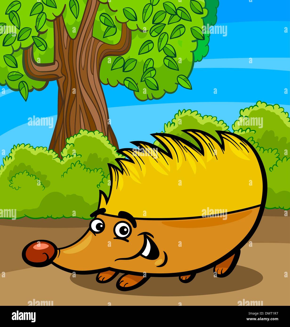 cute hedgehog cartoon illustration Stock Vector Image & Art - Alamy