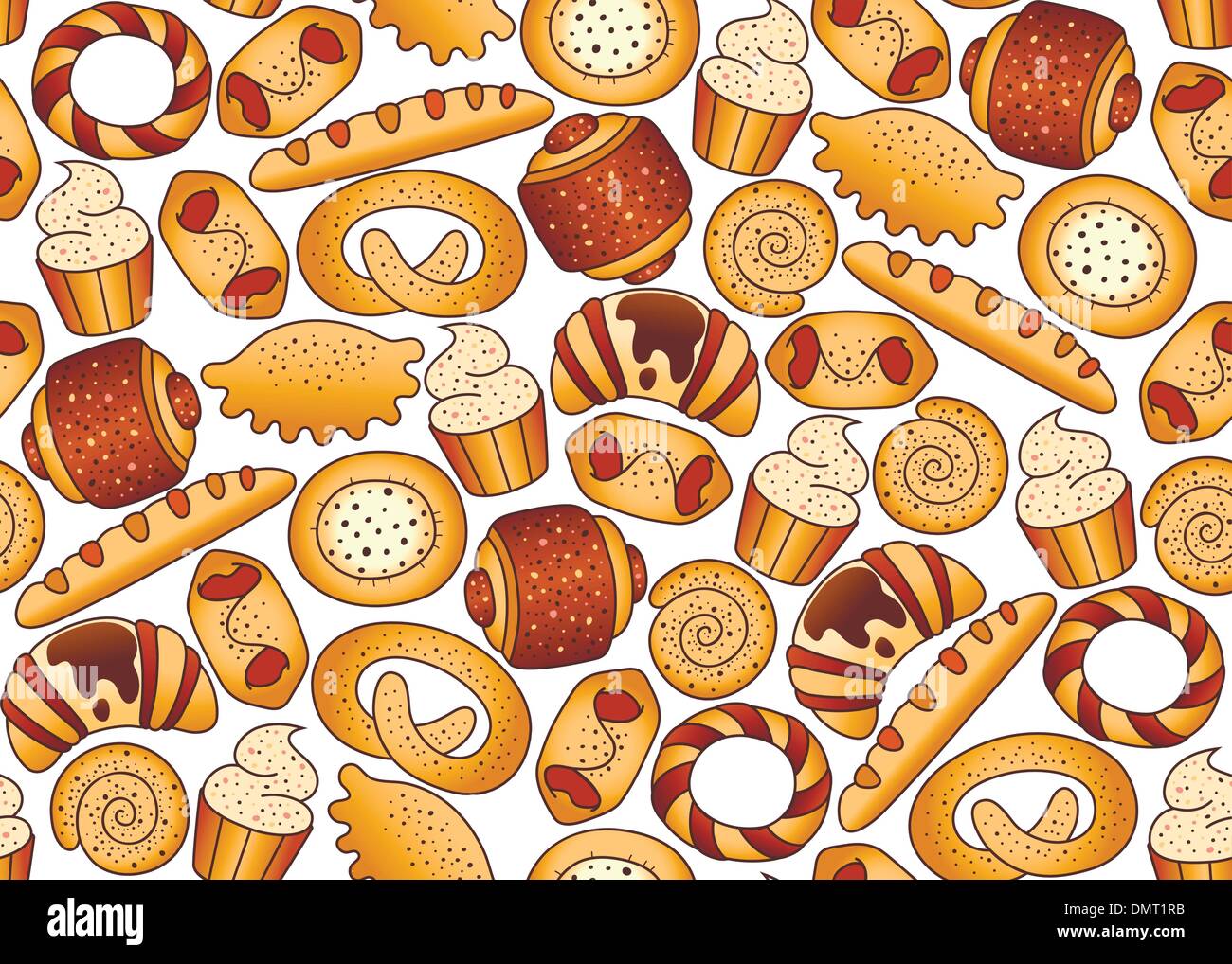 Bread bakery background french Stock Vector Images - Alamy
