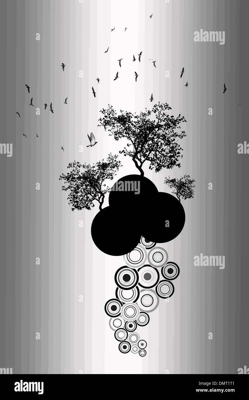 Trees and birds Stock Vector Image & Art - Alamy