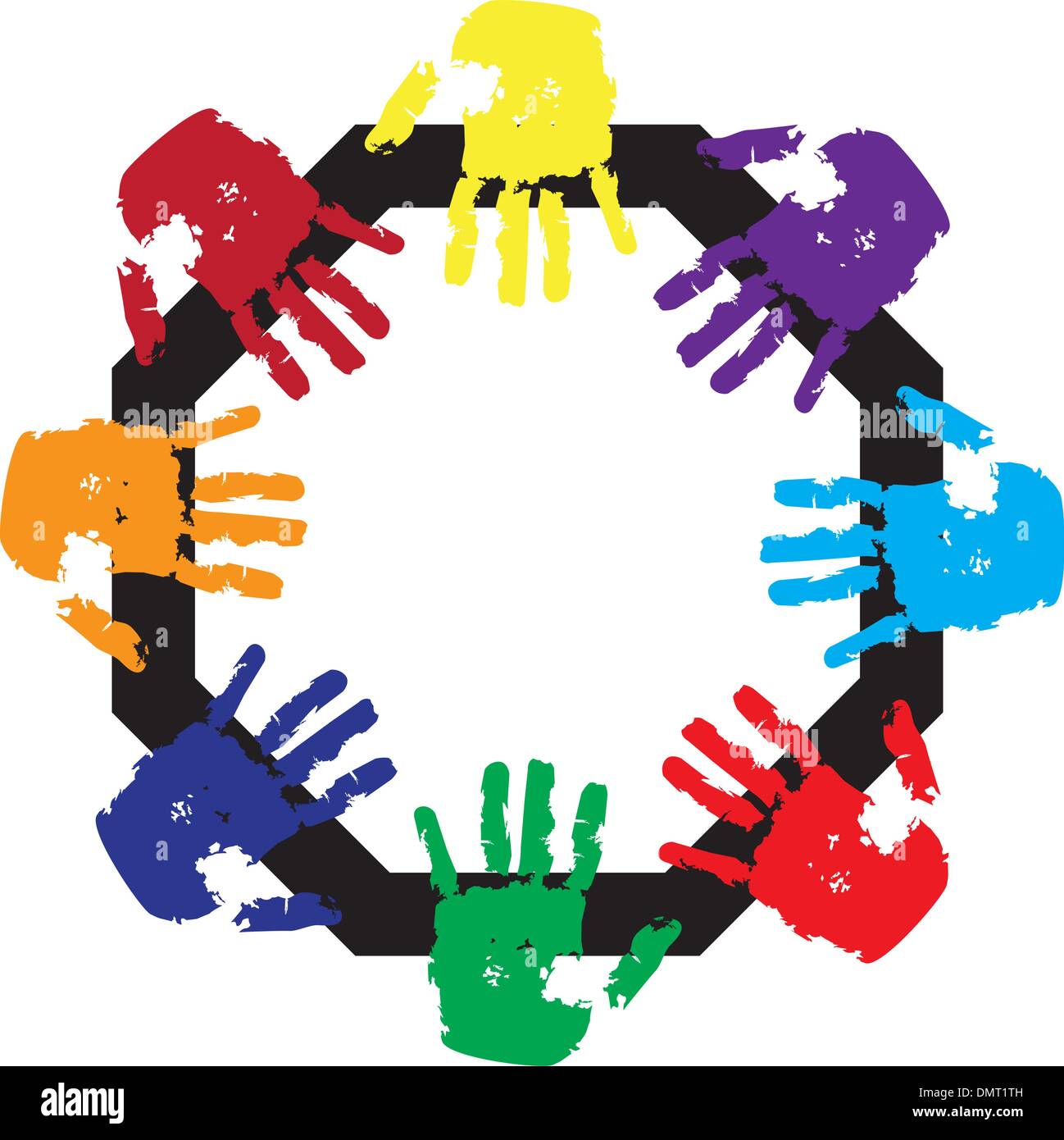 Handprint circle hi-res stock photography and images - Alamy
