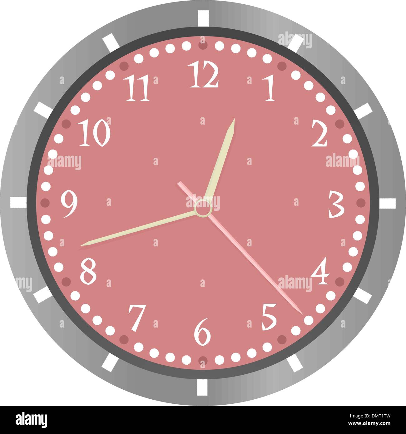 wall clock isolated on white background vector Stock Vector Image & Art ...