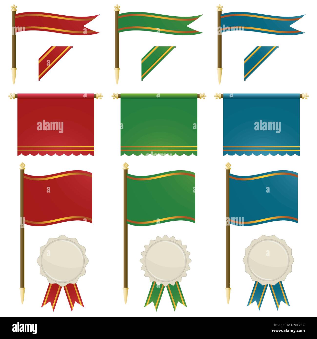 flags and ribbons Stock Vector Image & Art - Alamy