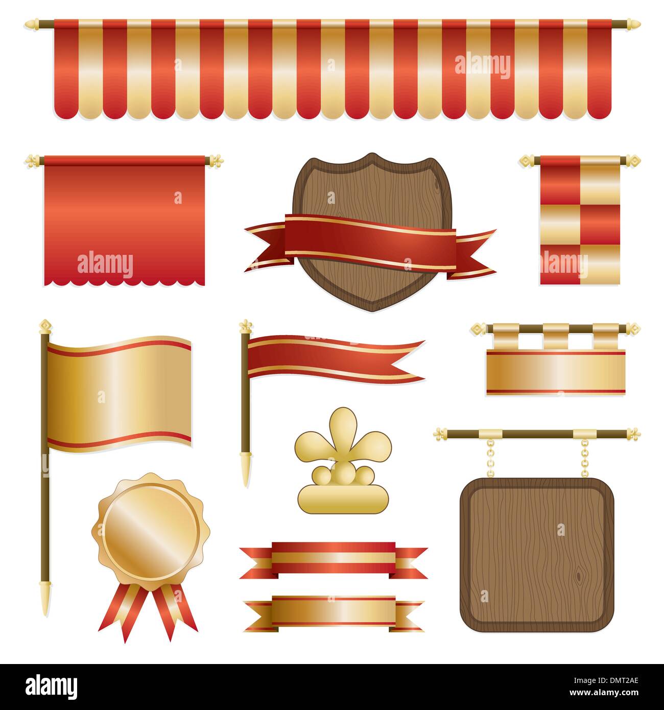 red and gold banners Stock Vector Image & Art - Alamy
