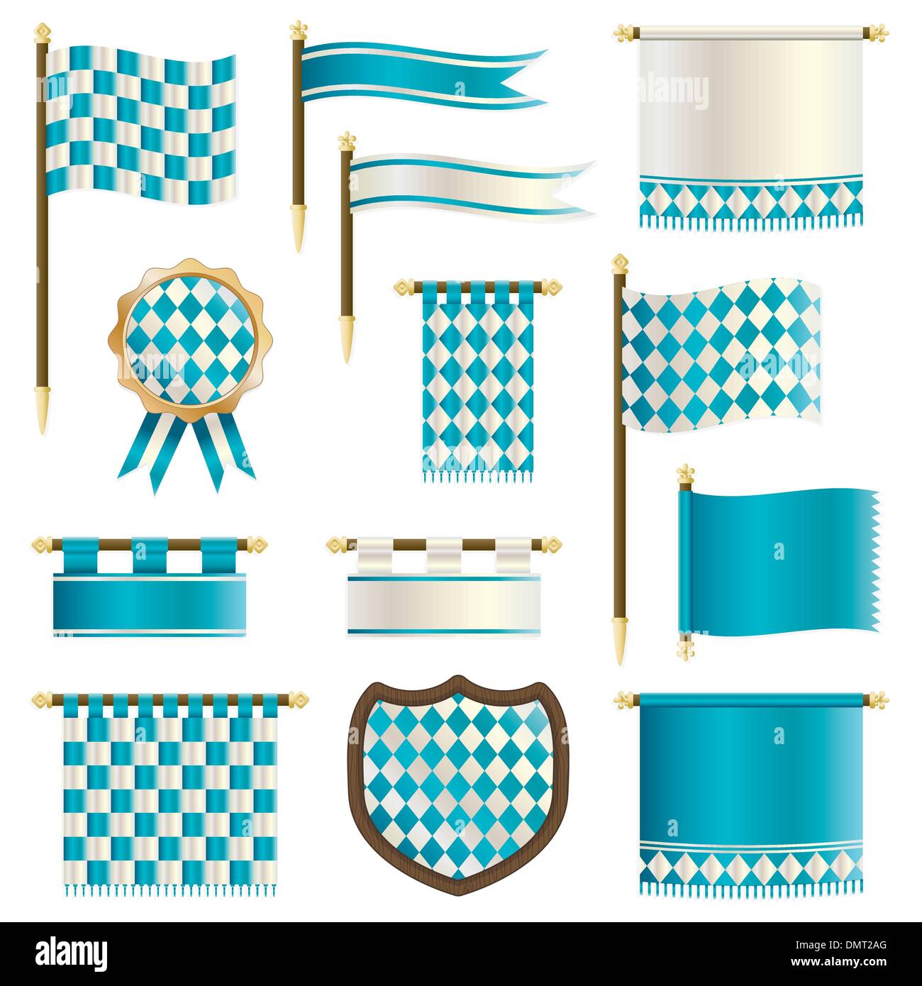 blue and white banners Stock Vector Image & Art - Alamy