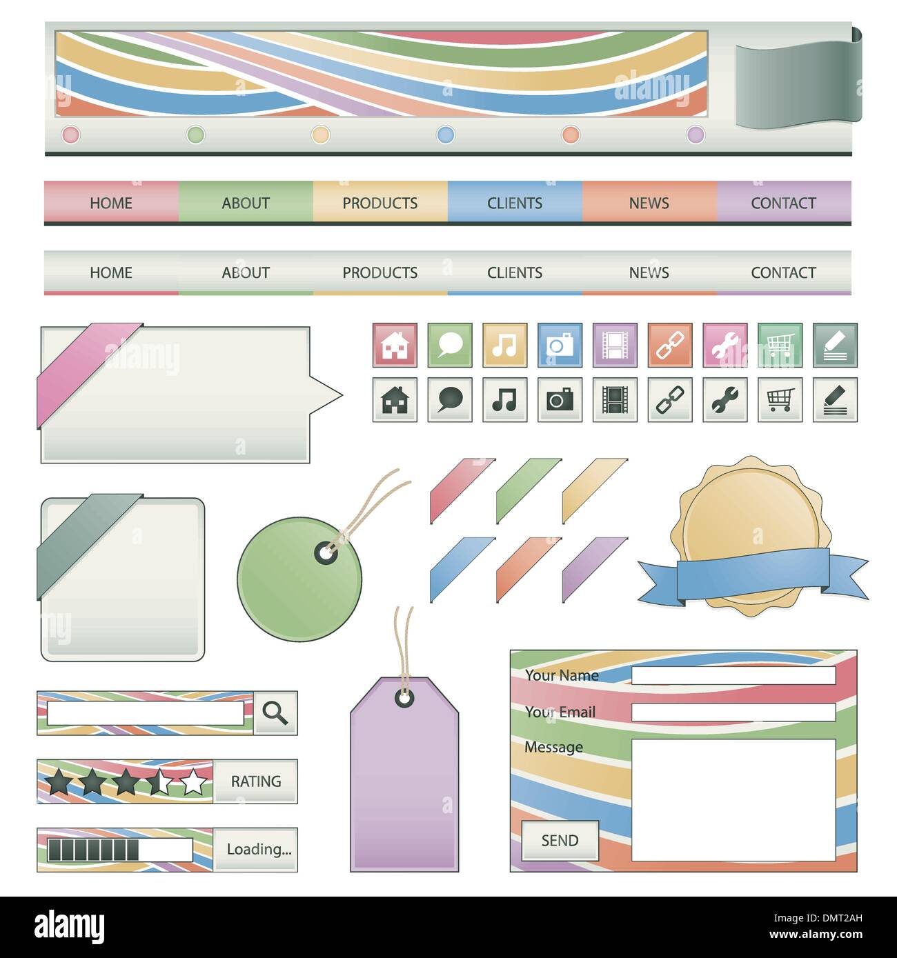 web design elements Stock Vector Image & Art - Alamy