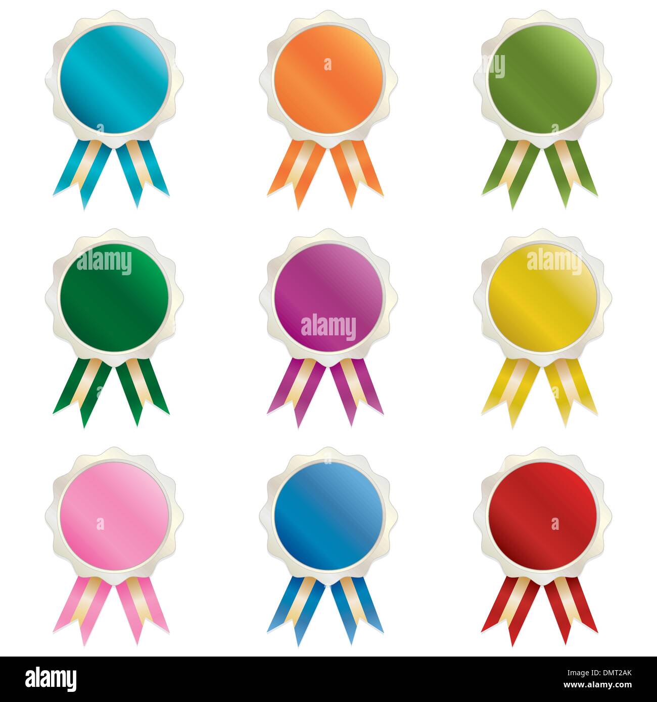 Blue blank award rosette icon hi-res stock photography and images - Alamy