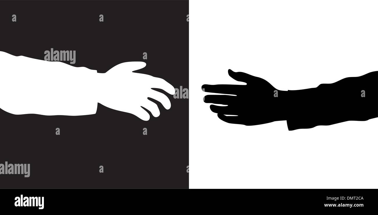 two hands vector Stock Vector Image & Art - Alamy