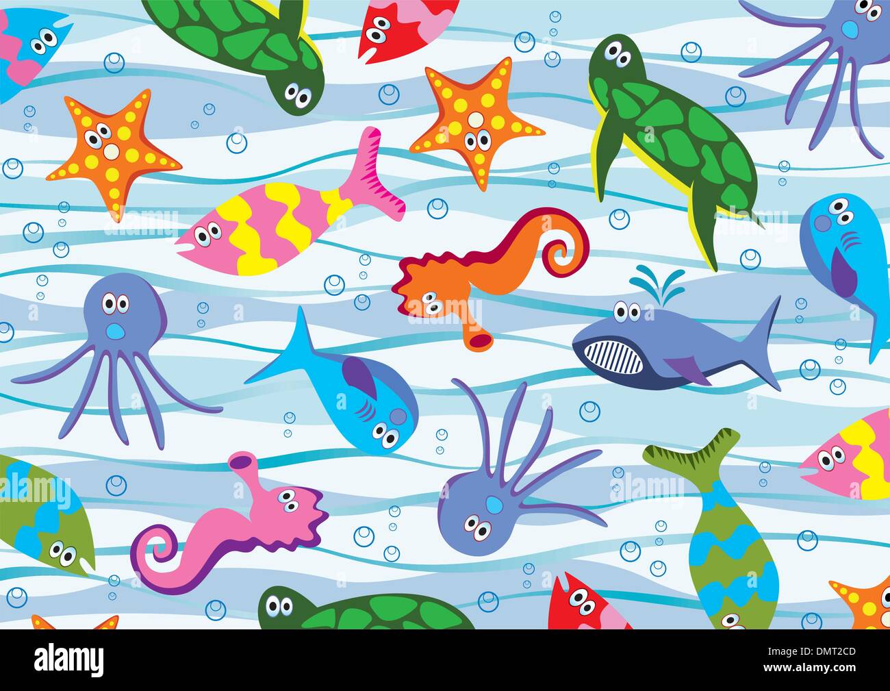vector sea animals Stock Vector Image & Art - Alamy