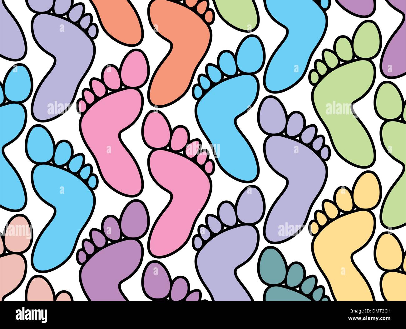 vector colorful feet Stock Vector Image & Art - Alamy