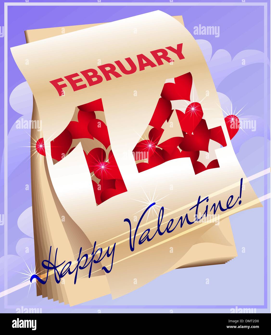 Greeting card with calendar Stock Vector Image & Art - Alamy