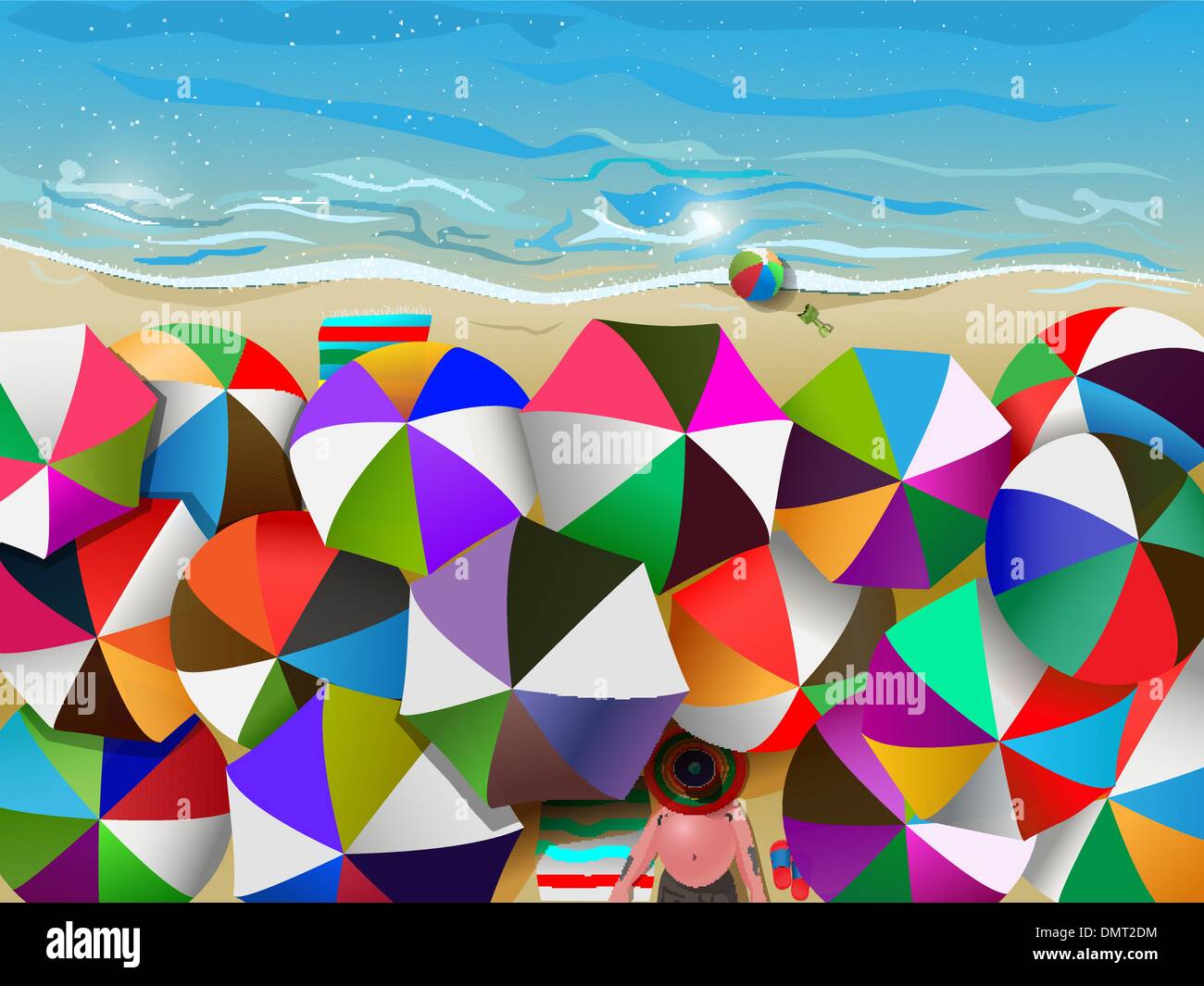 Fat man beach Stock Vector Images - Alamy