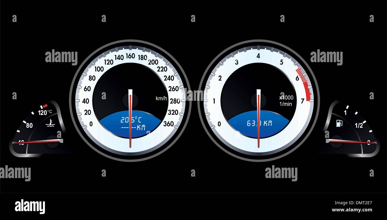 Isolated Racing Car Speedometer Stock Vector Image & Art - Alamy