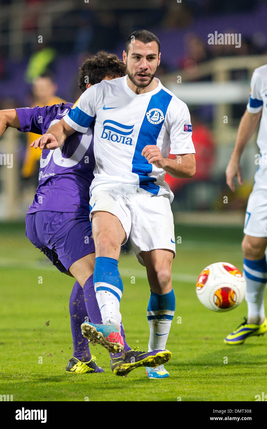Florence, Italy. 12th Dec, 2013. Jaba Kankava (Dnipro) Football ...