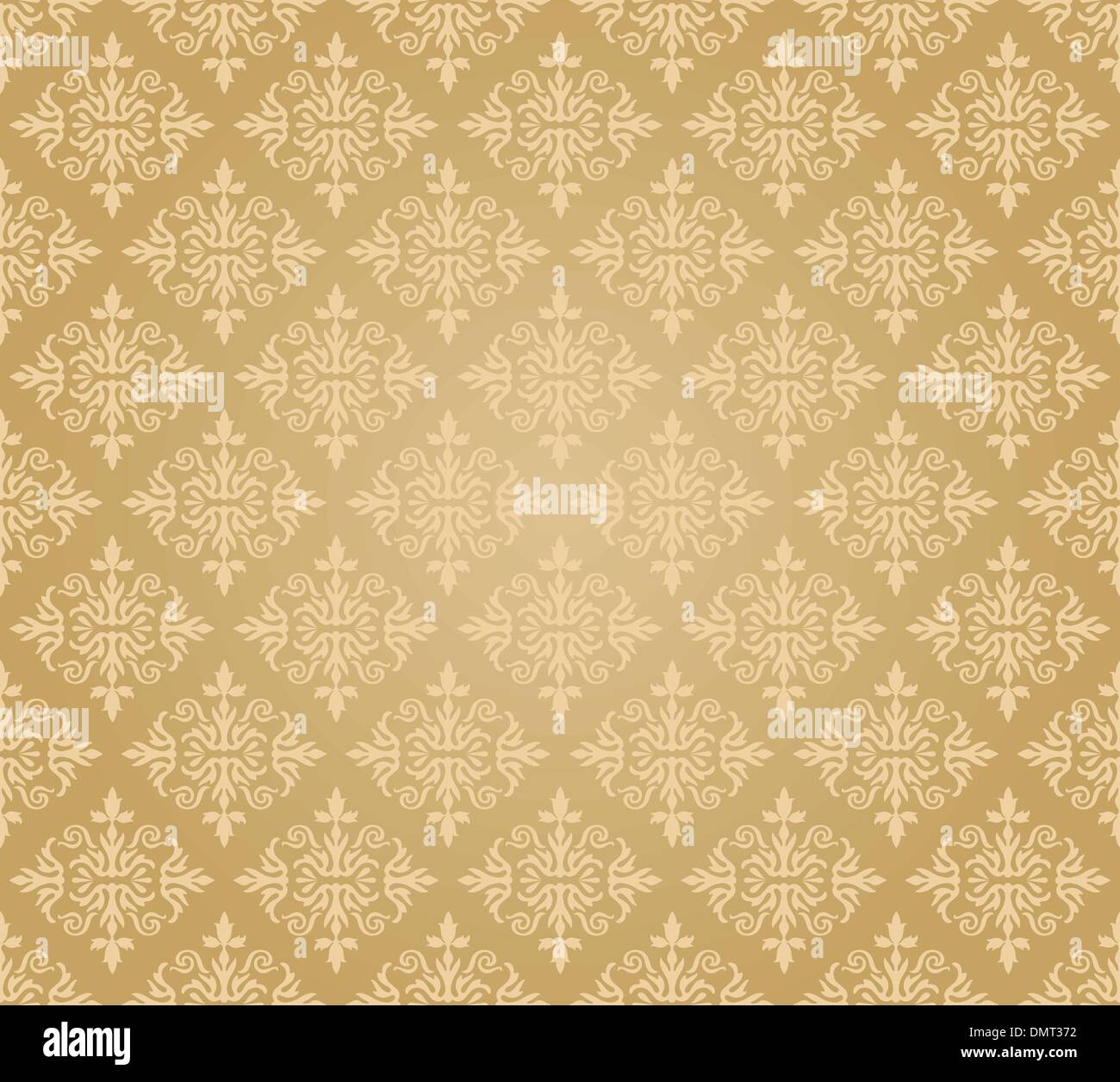 Seamless golden floral wallpaper diamond pattern Stock Vector Image ...