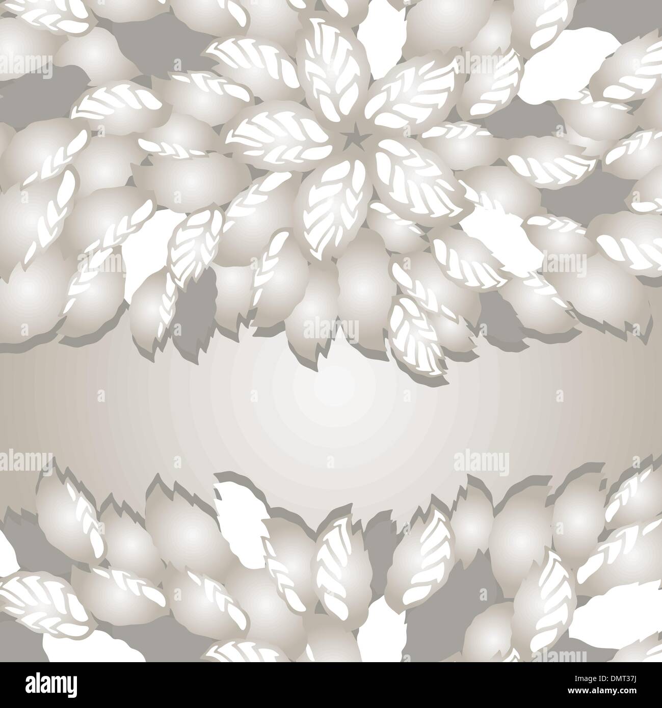 Silver flowers and leaves borders with space for text Stock Vector ...