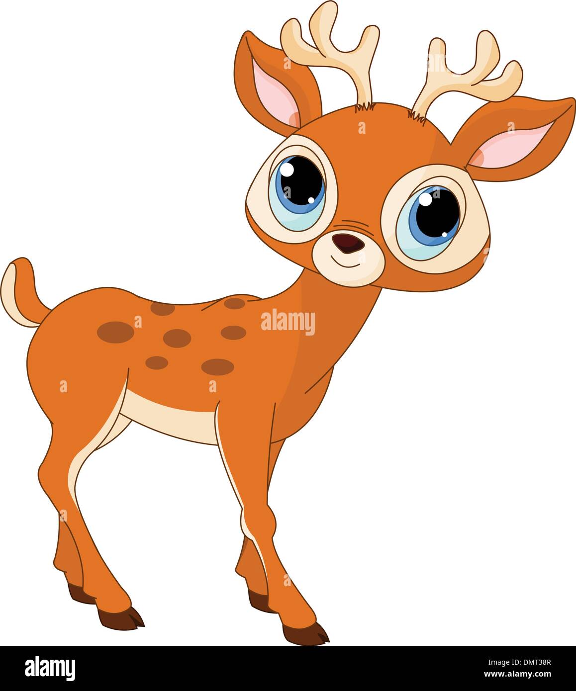Beautiful cartoon deer Stock Vector Image & Art - Alamy