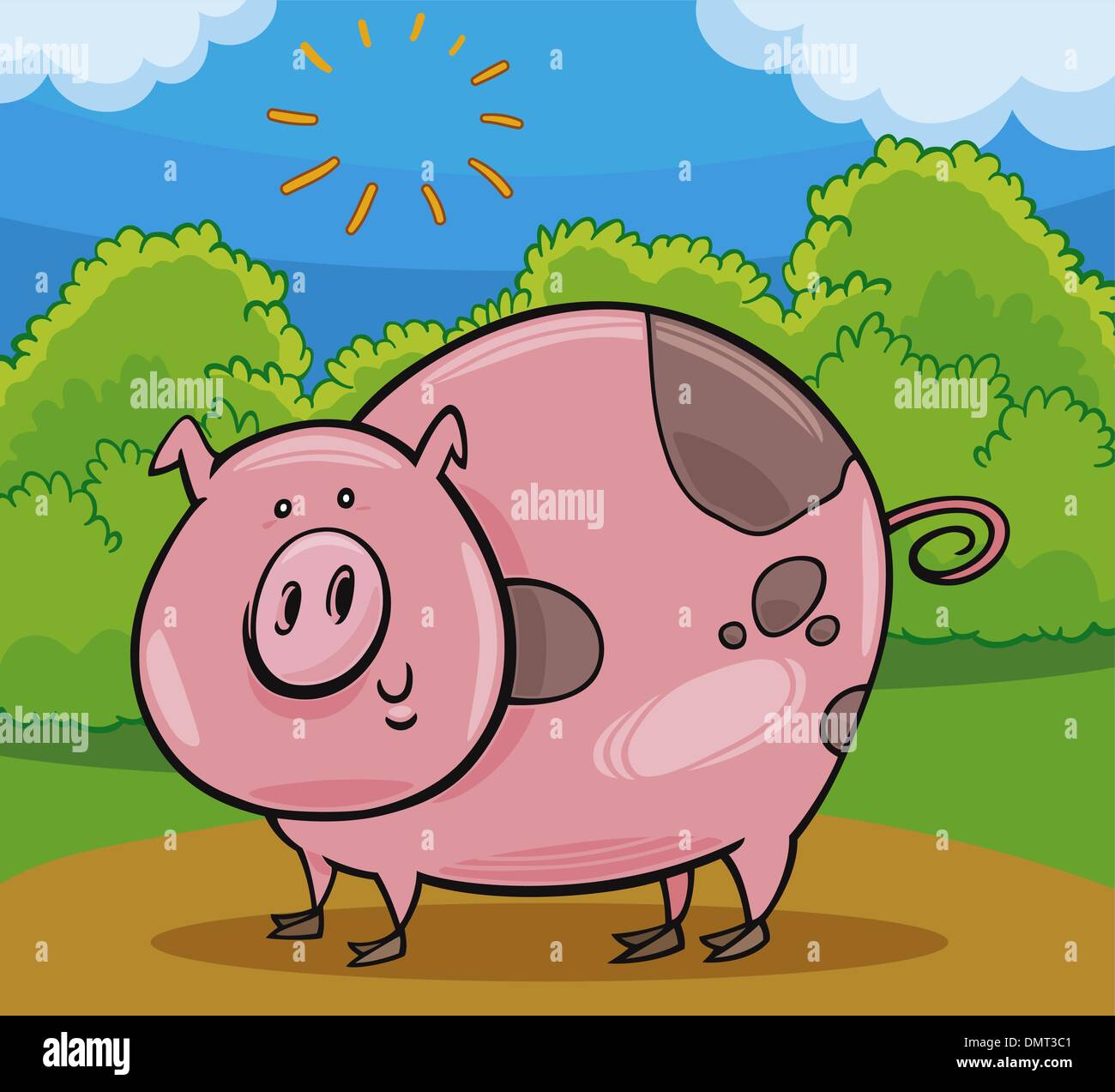 pig livestock animal cartoon illustration Stock Vector Image & Art - Alamy