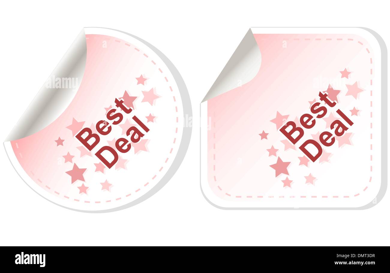 Best Deal stickers Button set card Vector Stock Vector Image & Art - Alamy