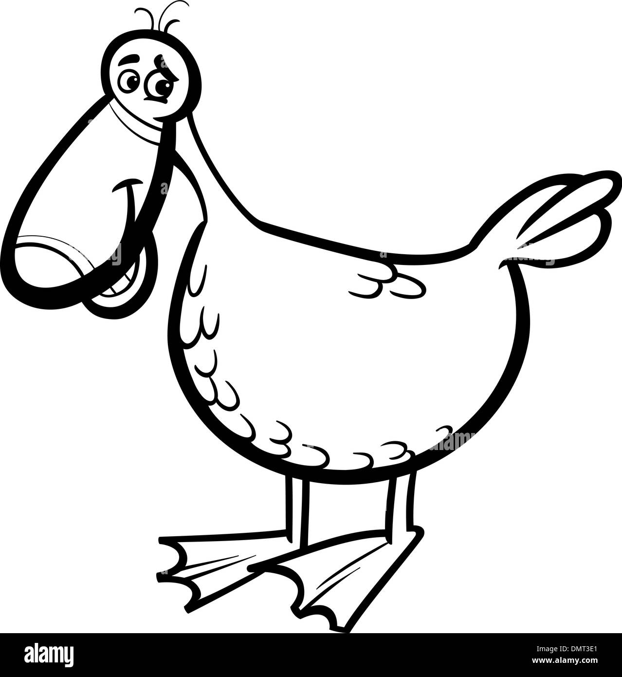 Duck coloring page Black and White Stock Photos & Images - Alamy