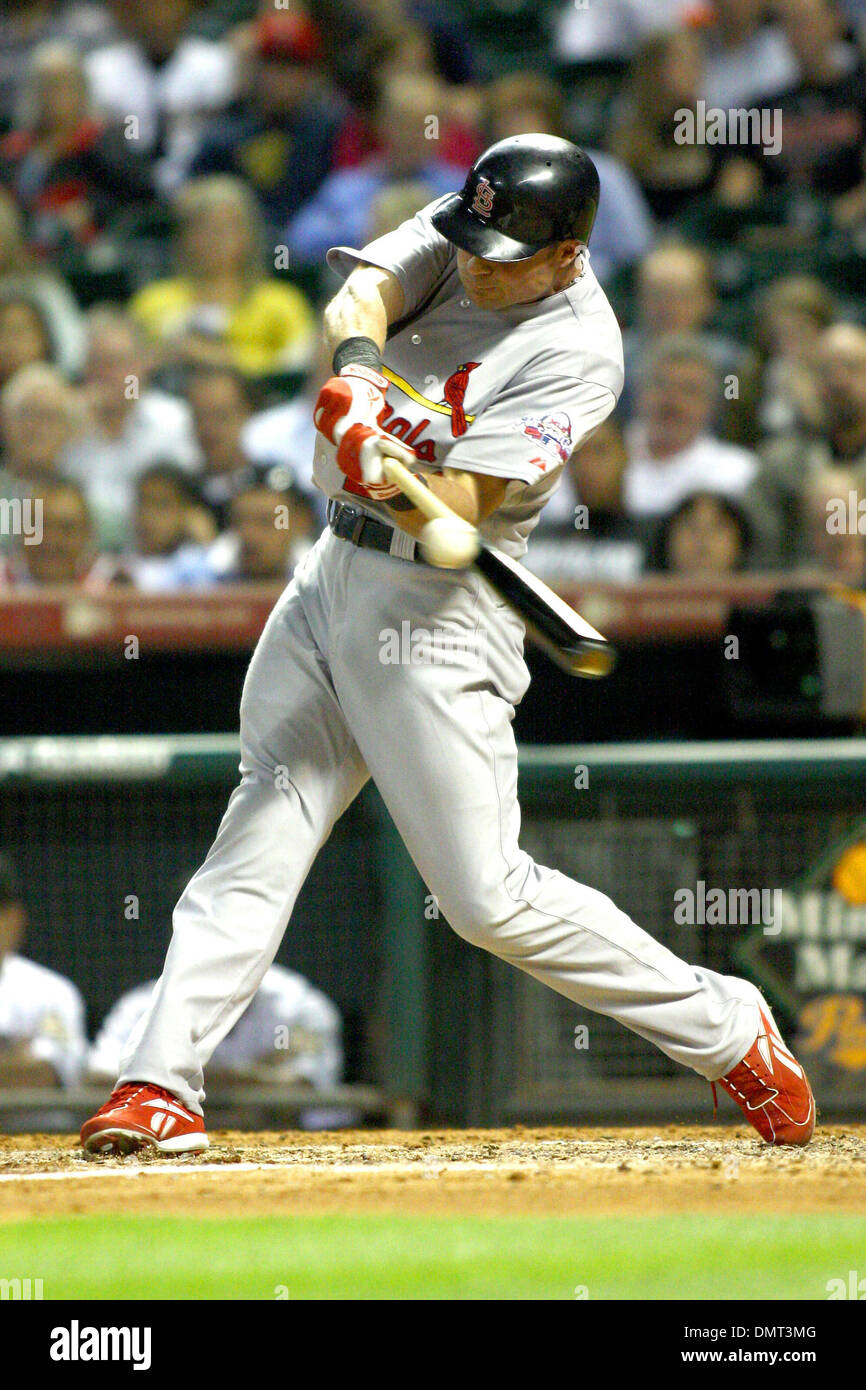 Cardinals pinch hitter Rick Ankiel (24) bats for pitcher John Smoltz ...