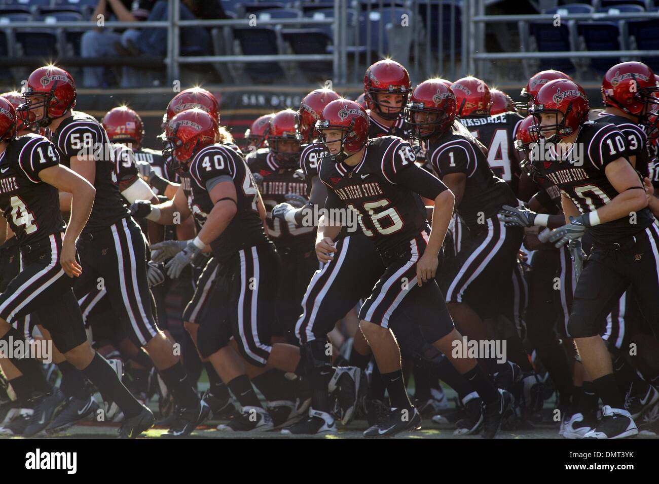 San Diego State Aztecs take the field to start off against the New ...