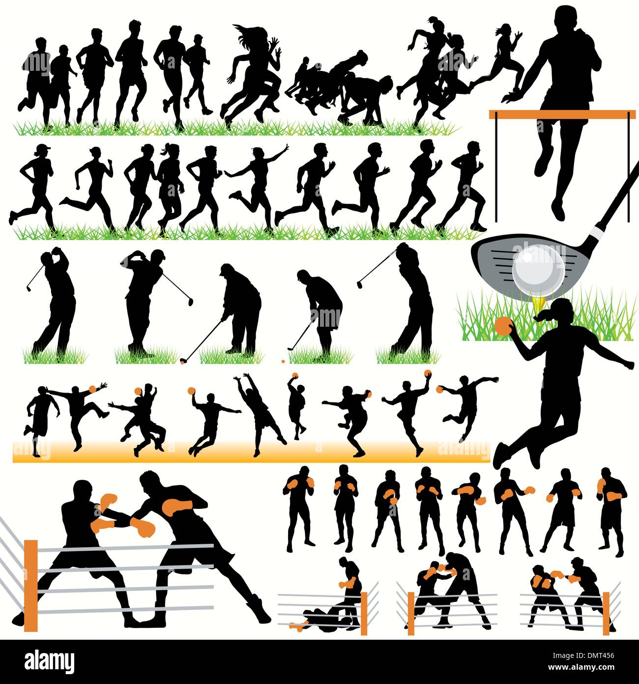 50 Sports silhouettes set Stock Vector Image & Art - Alamy