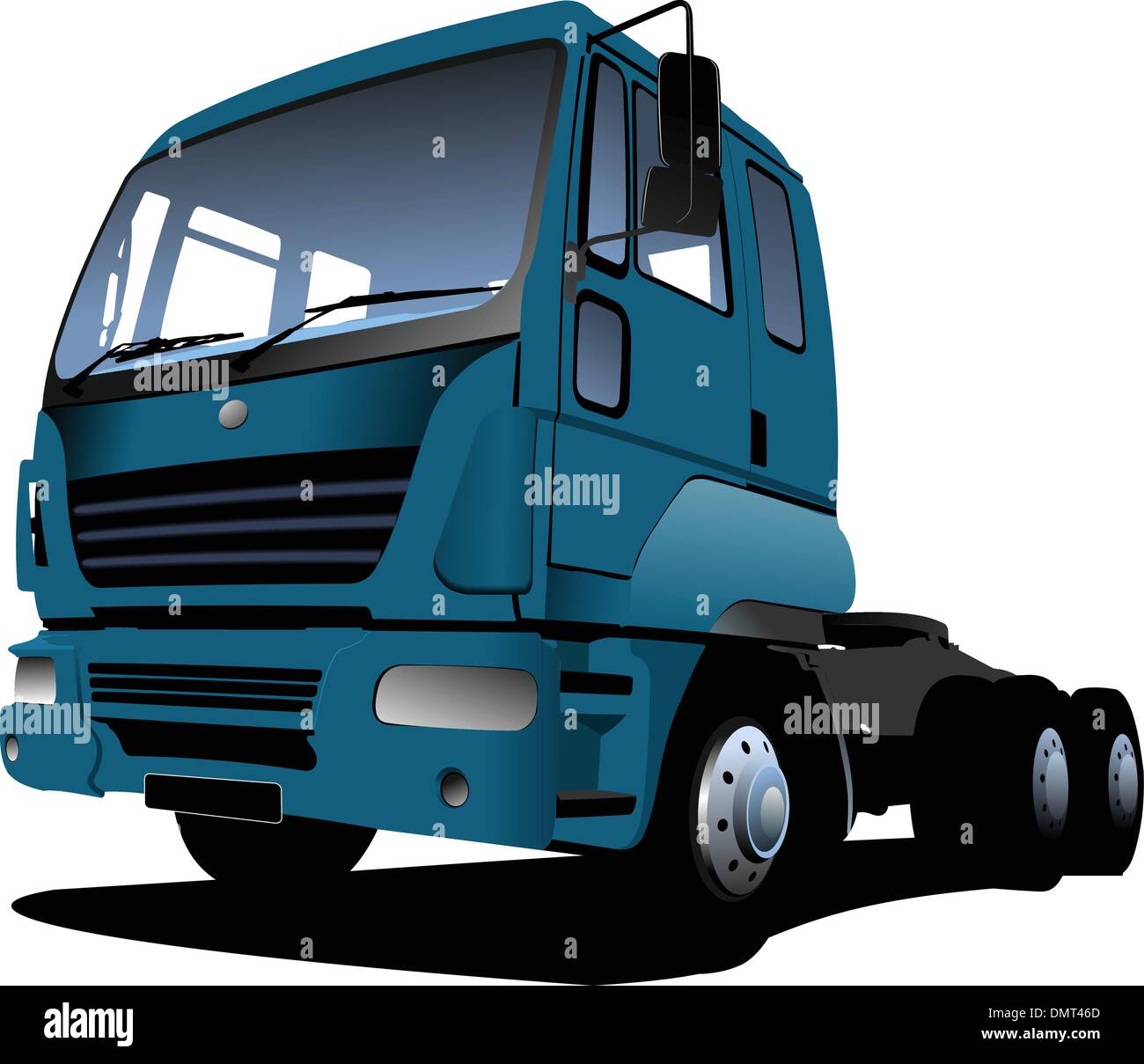 Vector illustration of small green truck Stock Vector Image & Art - Alamy