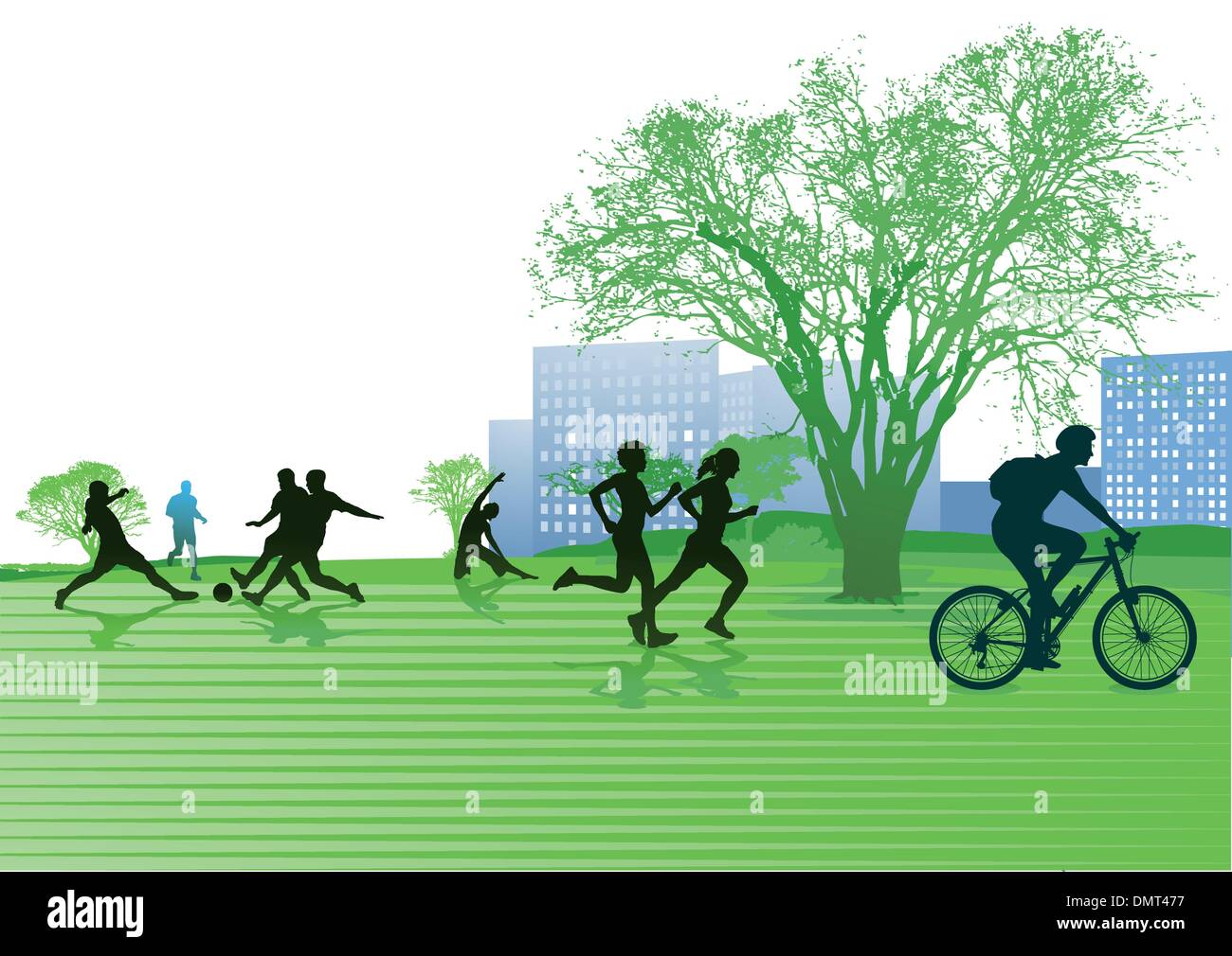 Run race park Stock Vector Images - Alamy