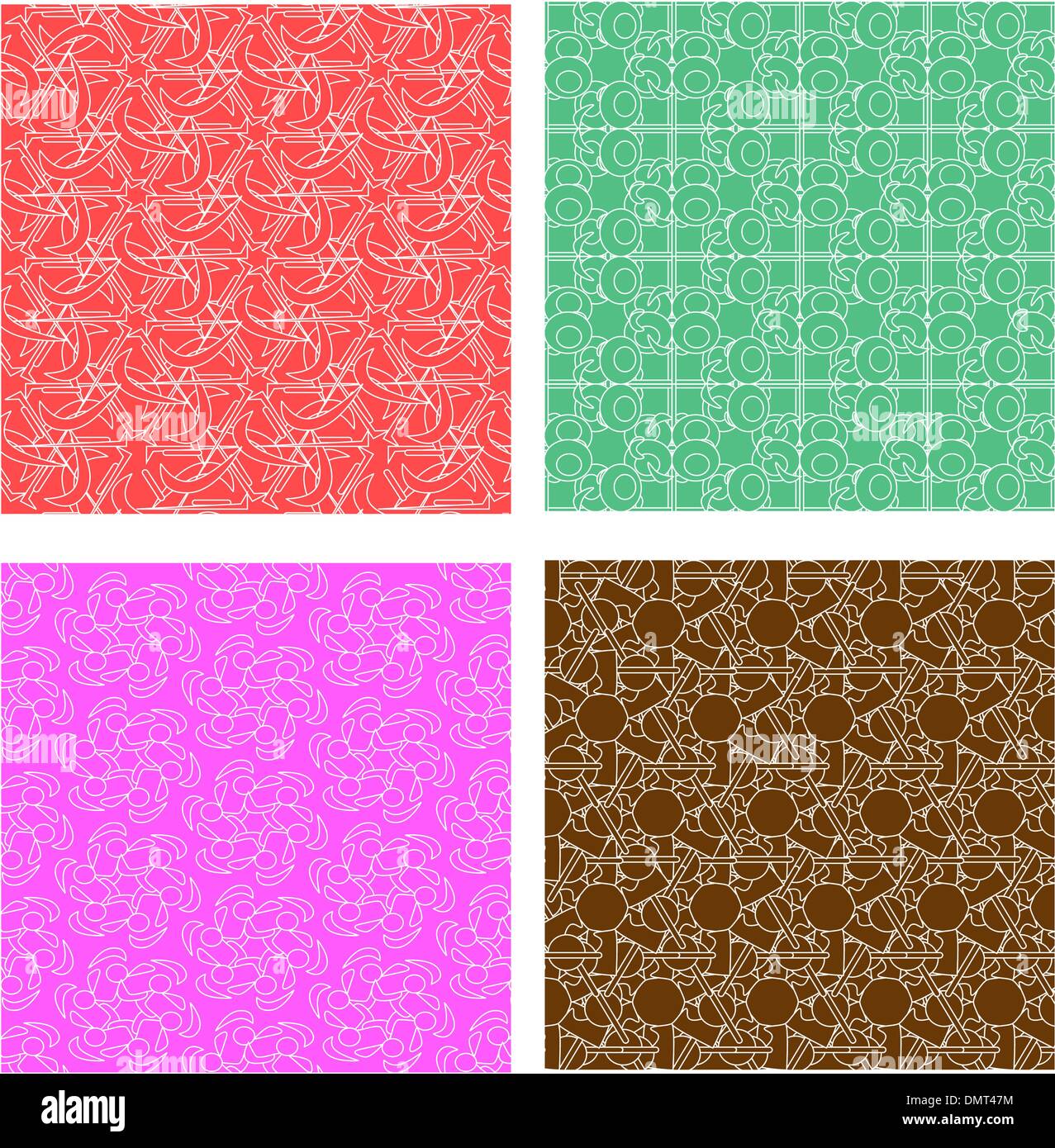 Set of stylish seamless geometrical backgrounds pattern Stock Vector ...