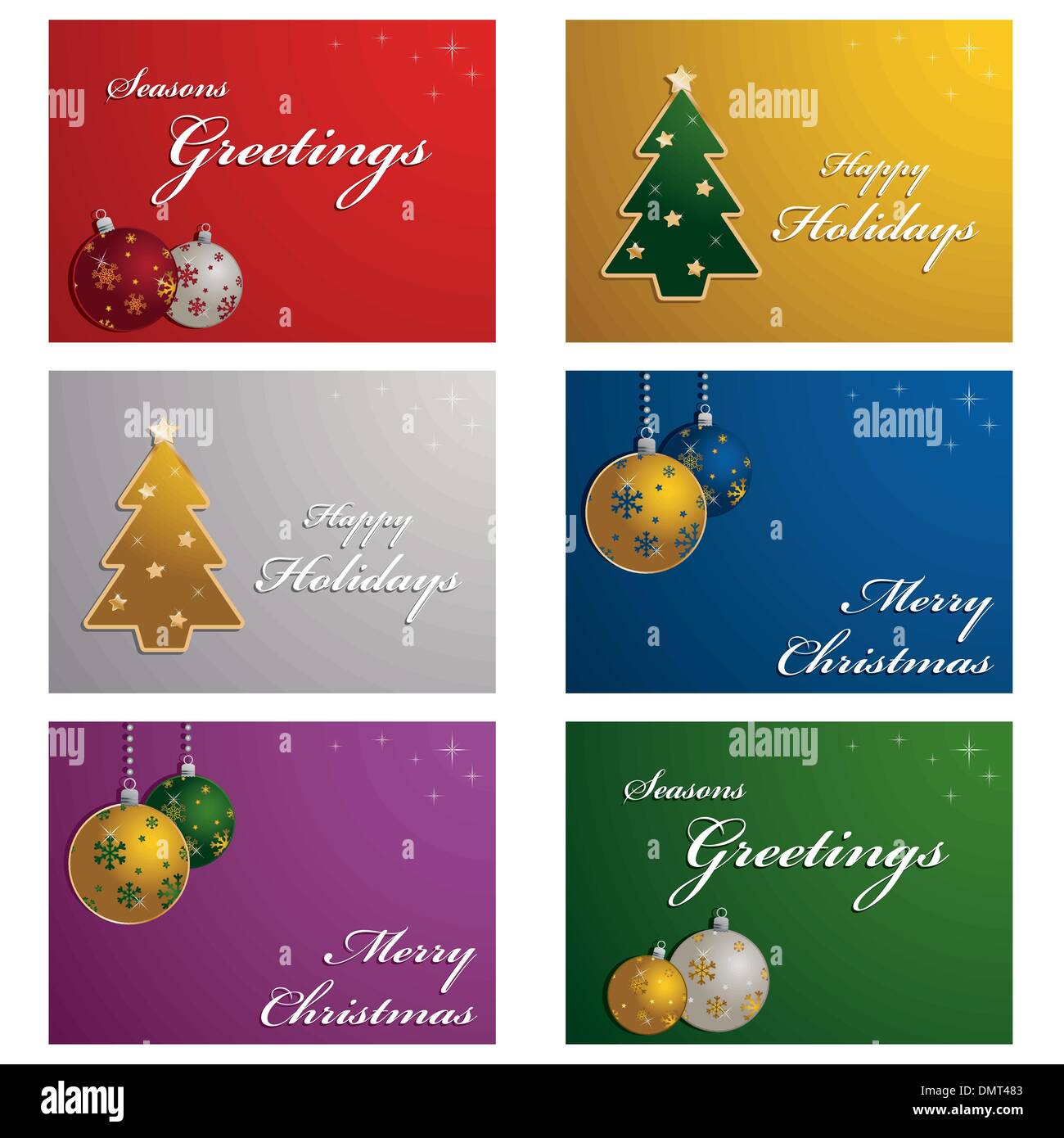 Christmas cards hanging Stock Vector Images - Alamy