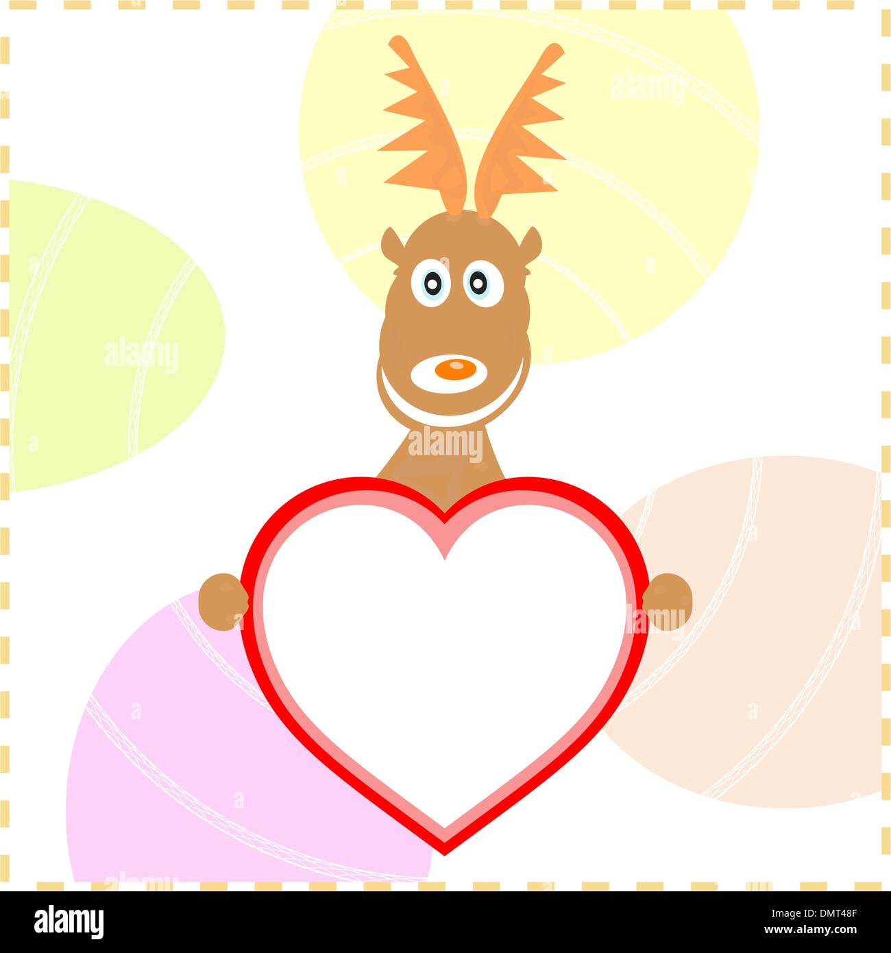 Rudolph reindeer heart red nose hi-res stock photography and images - Alamy