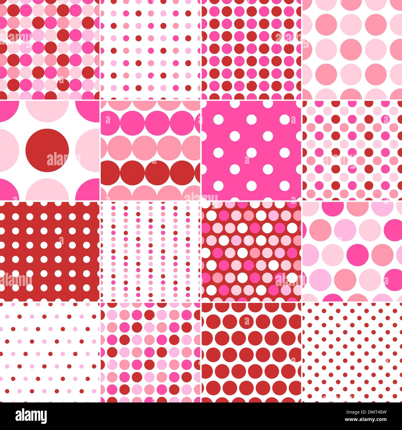 Red and white polka dots Stock Vector Images - Alamy