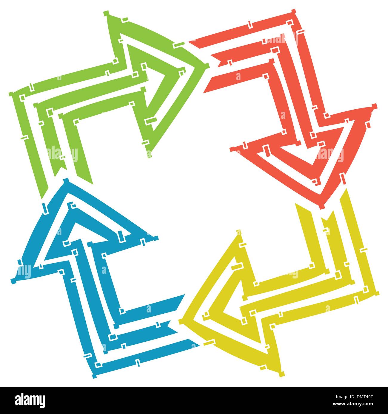 Four arrows vector hi-res stock photography and images - Alamy