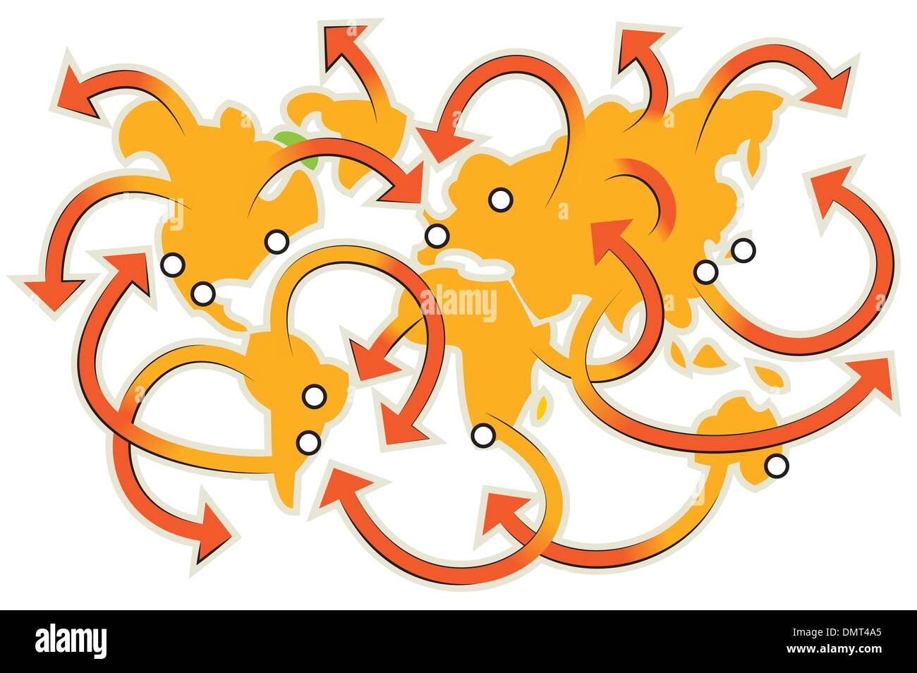World map and arrows Stock Vector Image & Art - Alamy