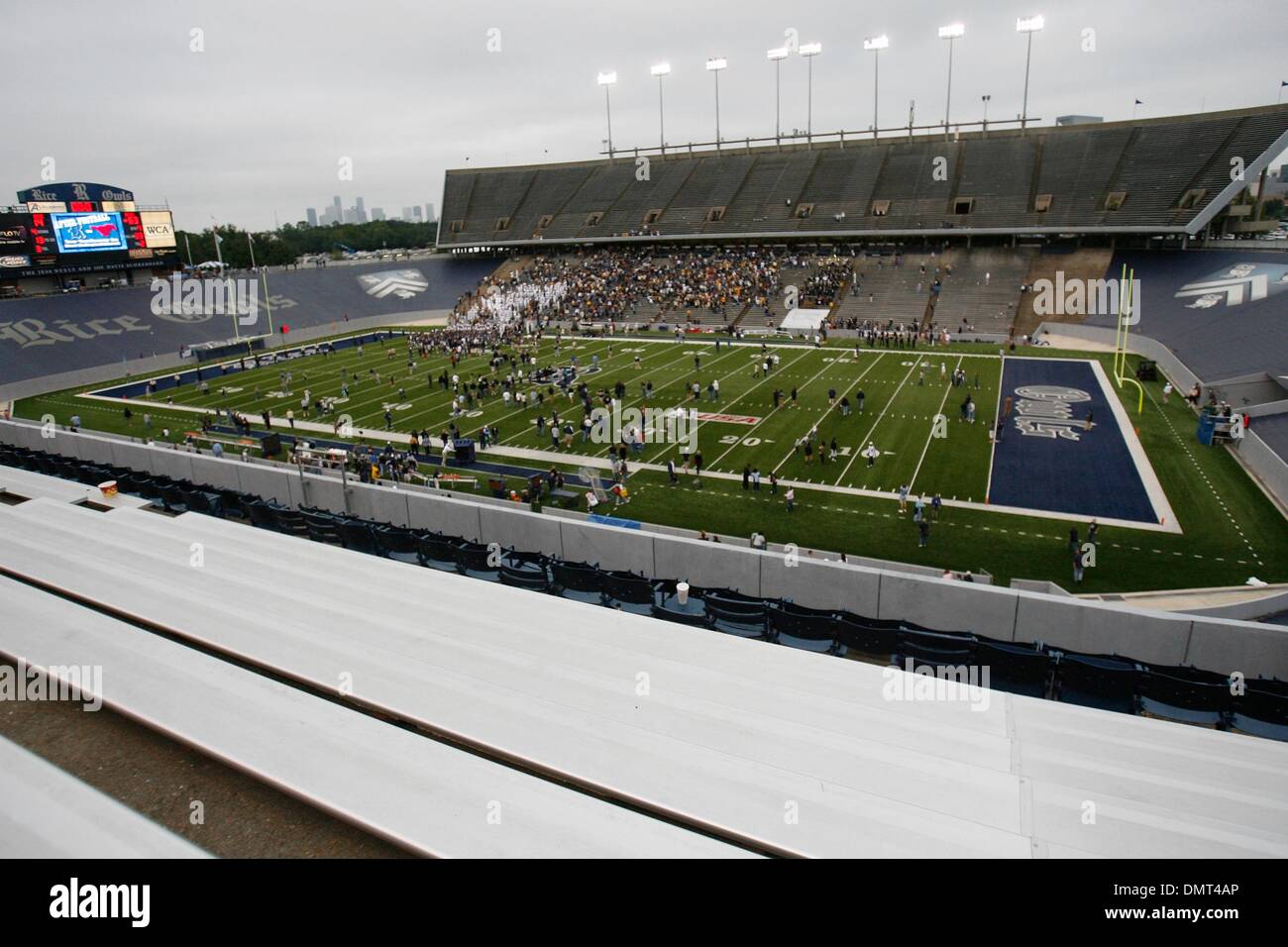 Rice Stadium from the upper deck. Navy defeated Rice Owls 63 - 14 at ...