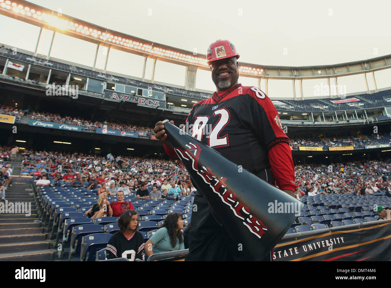 San Diego State Aztec's cheering fan during the BYU Cougars game at ...