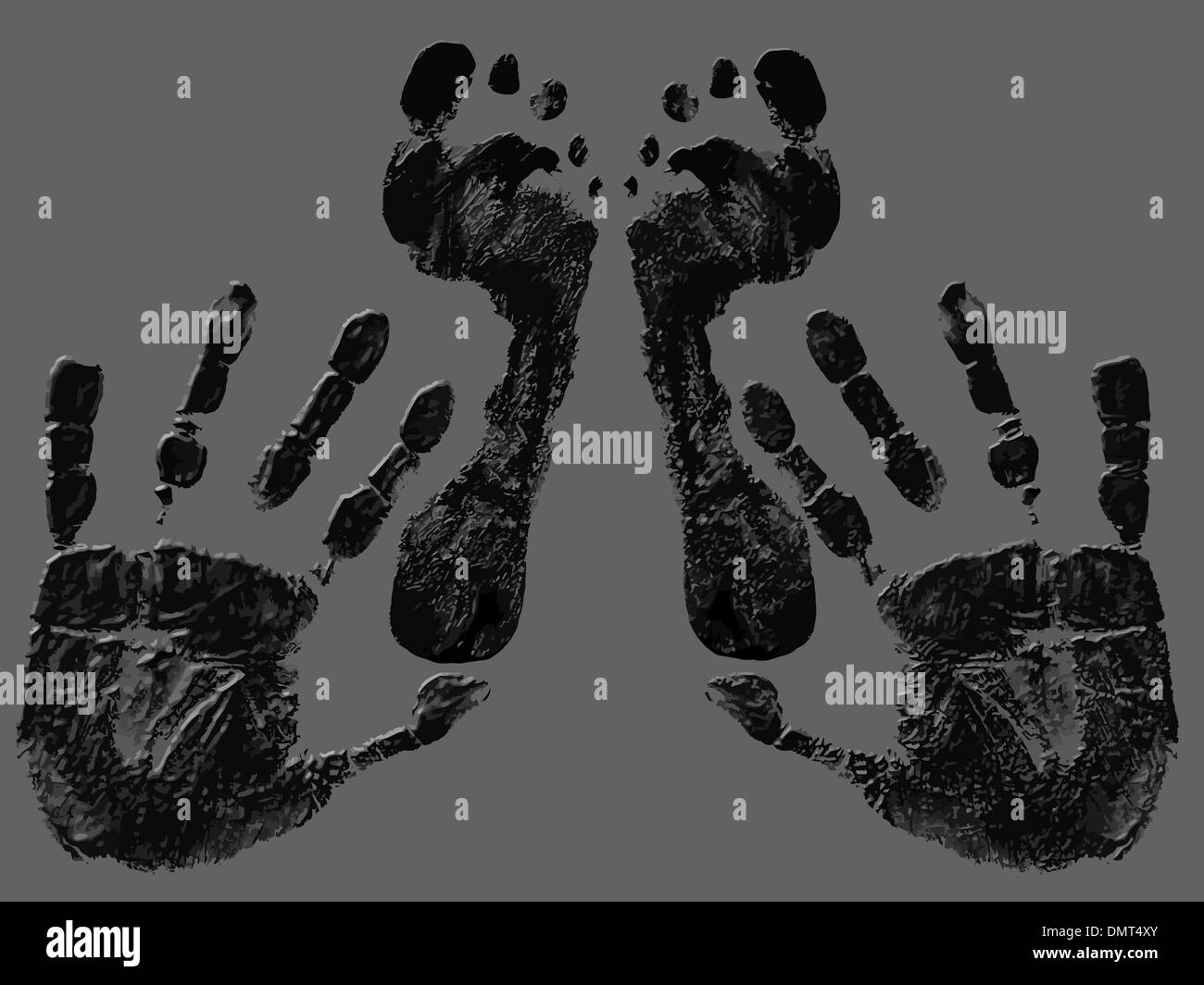 Handprint footprint Stock Vector Images - Alamy